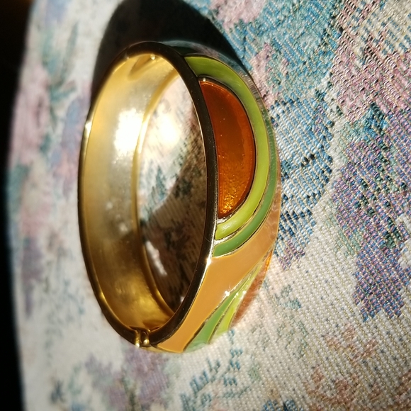 Jewelry | Vintage Enamel Hinged Mod Bracelet | Poshmark